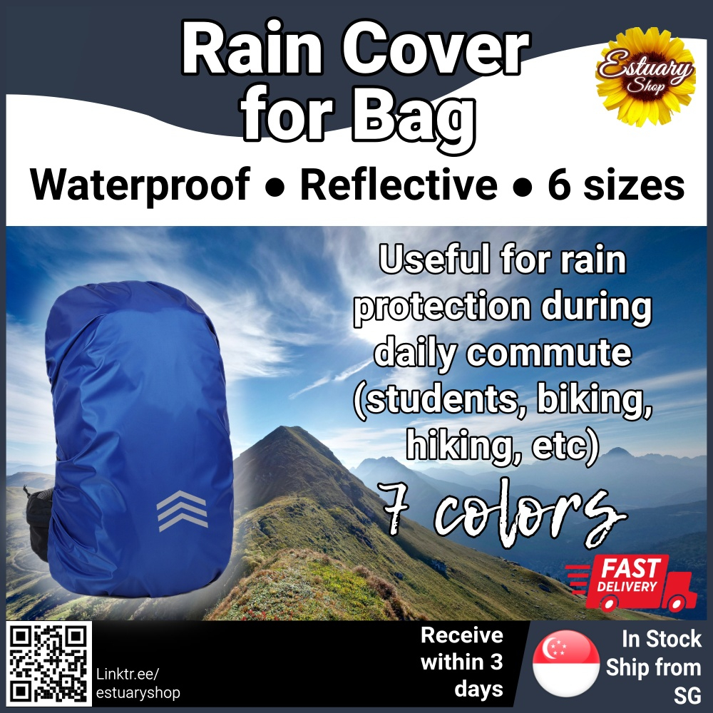 [SG Seller] Rain Cover for Haversack Bag in 6 sizes & 7 colours ...