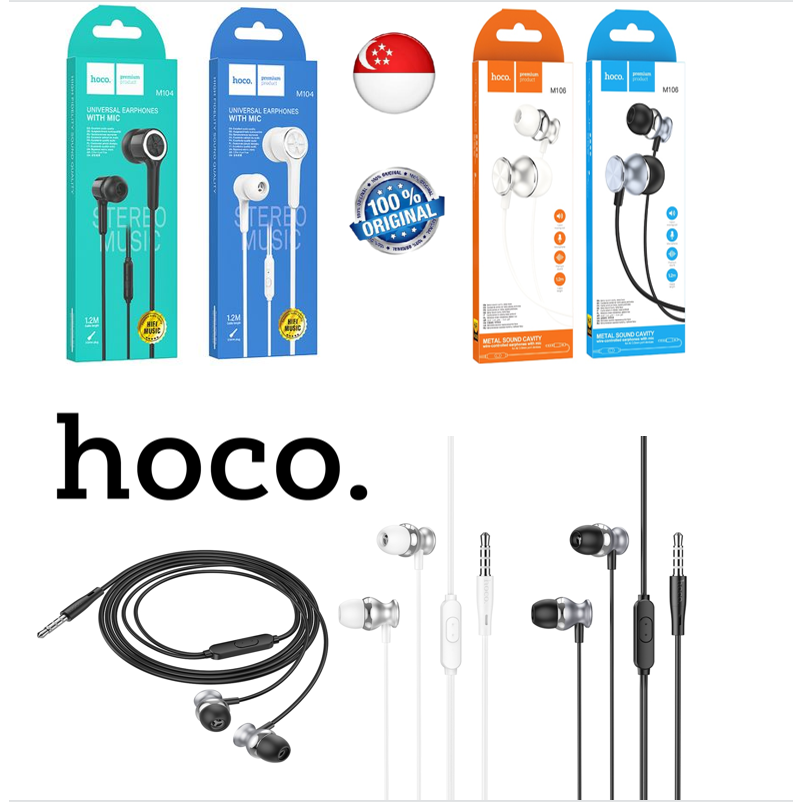 LOCAL SELLER Hoco Earphone With Mic M105 M106 Earpiece Wired Zoom ...