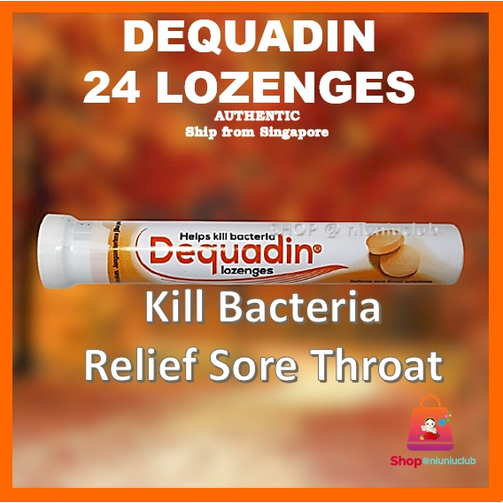 Lozenges Sore Throats Relief Dequadin 24 Citrus Lozenges sore throat lozenge antiseptic effect ...