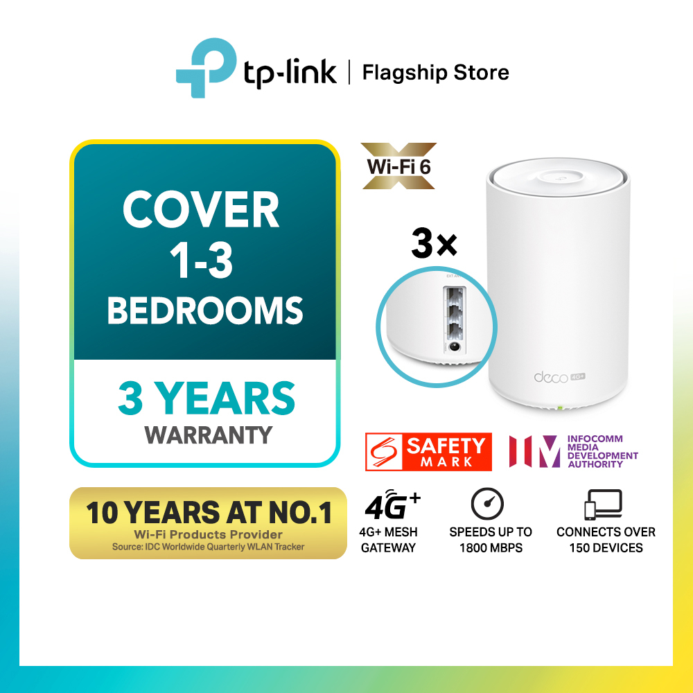 TP-Link Deco X20-4G+ AX1800 Whole Home Mesh WiFi 6 | Shopee Singapore