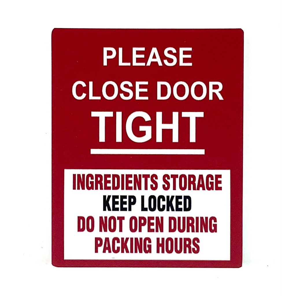PLEASE CLOSE DOOR TIGHT SIGNAGE ( 80mm x 100mm ) | Shopee Singapore