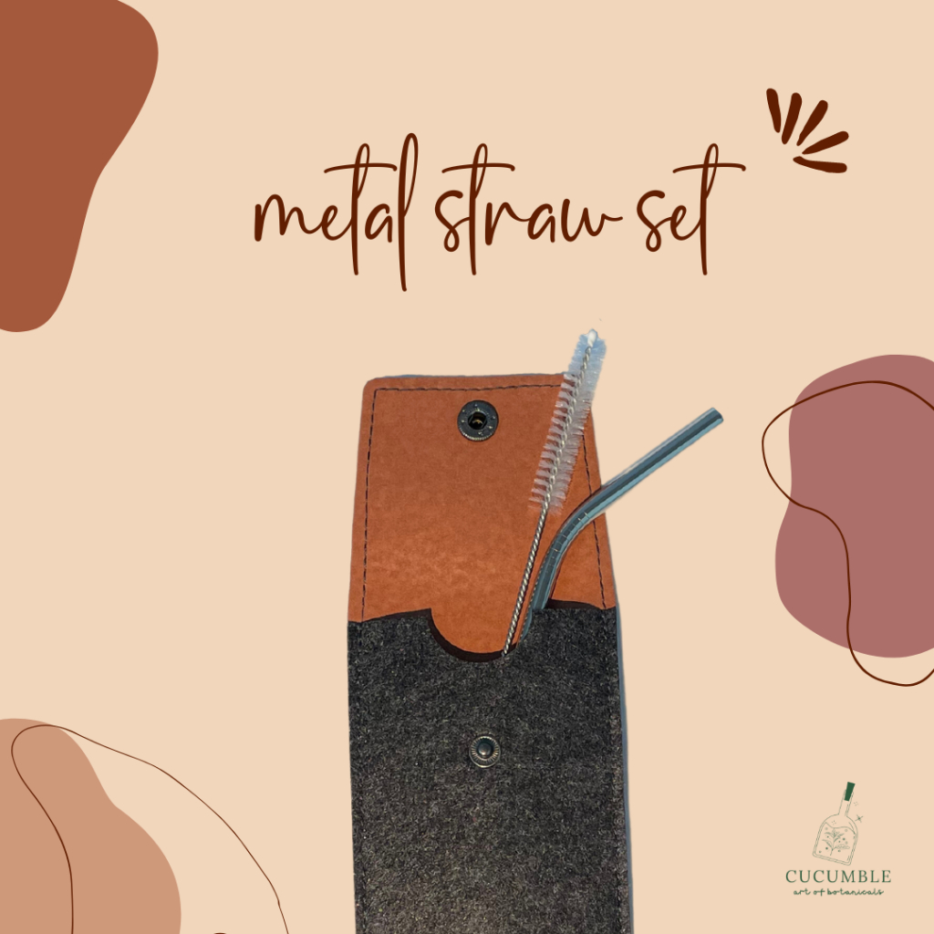 Reusable Stainless Steel Metal Straw Set | Shopee Singapore