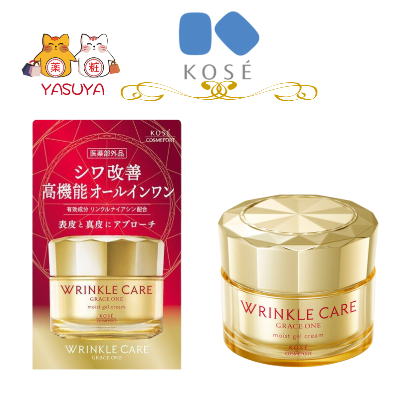 kose Grace One Wrinkle Care Moist Gel Cream 100g (Wrinkle Improvement All-in-One Gel) | Shopee ...