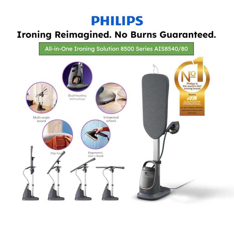 Philips AIS8540 | AIS8540/80 All-in-One Ironing Solutions Garment ...