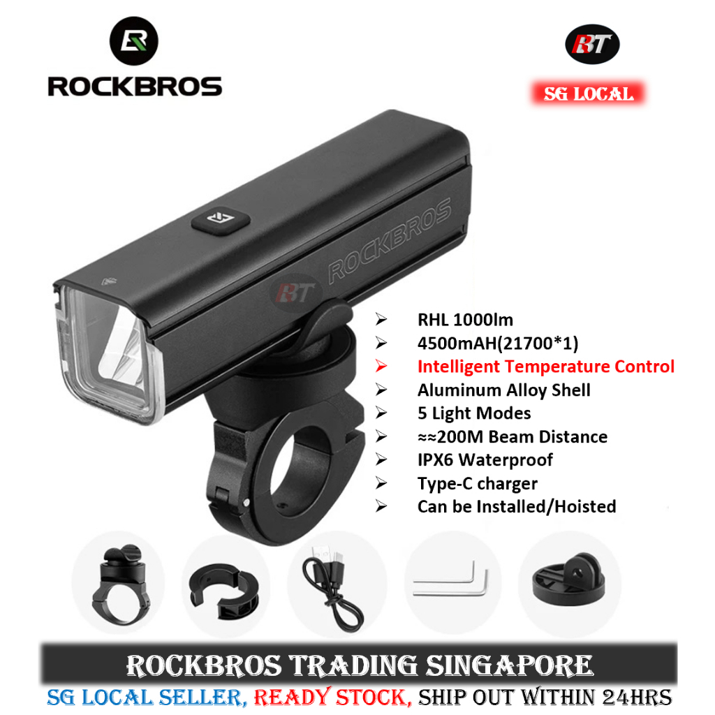 [SG] RockBros light 1000lm bicycle light headlight torchlight ...