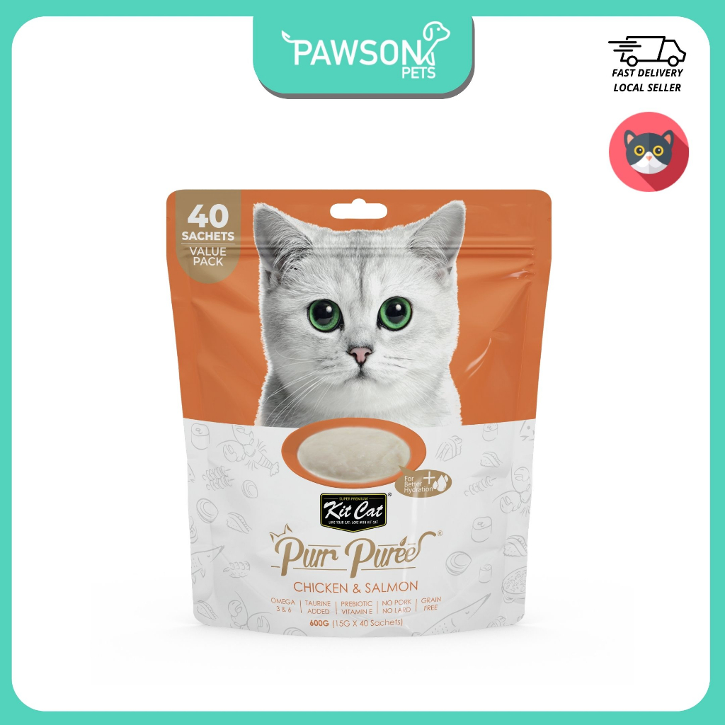 Kit Cat Purr puree Value Pack Cat Treats - (40 Sachets x 15g) | Shopee ...