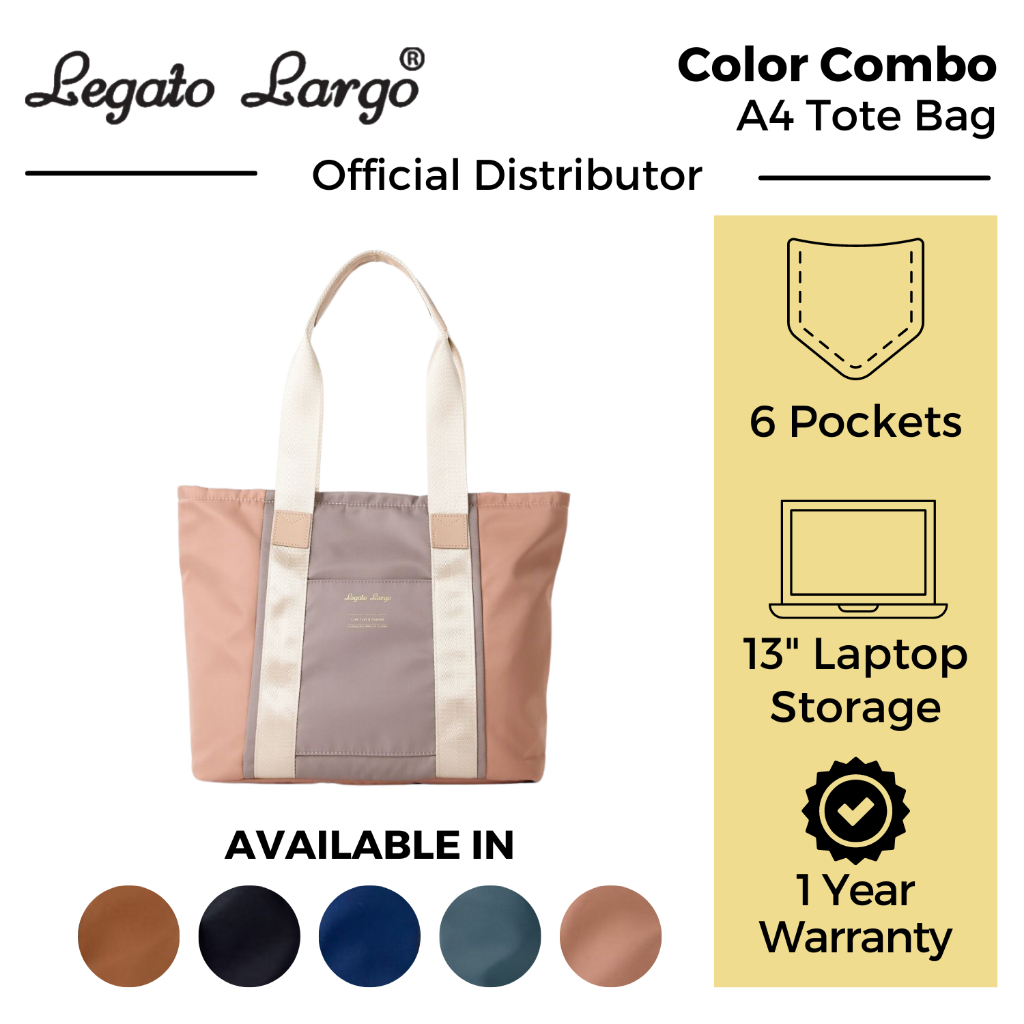 Legato Largo Color Combo A4 Tote Bag | Shopee Singapore