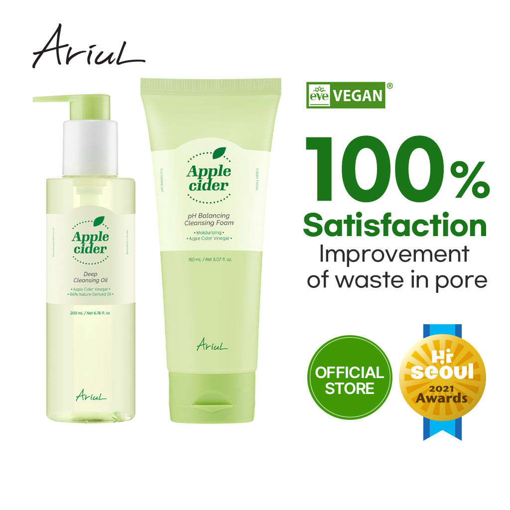 [Ariul Official] Apple Cider Deep Cleansing Oil 200ml + Apple Cider pH ...