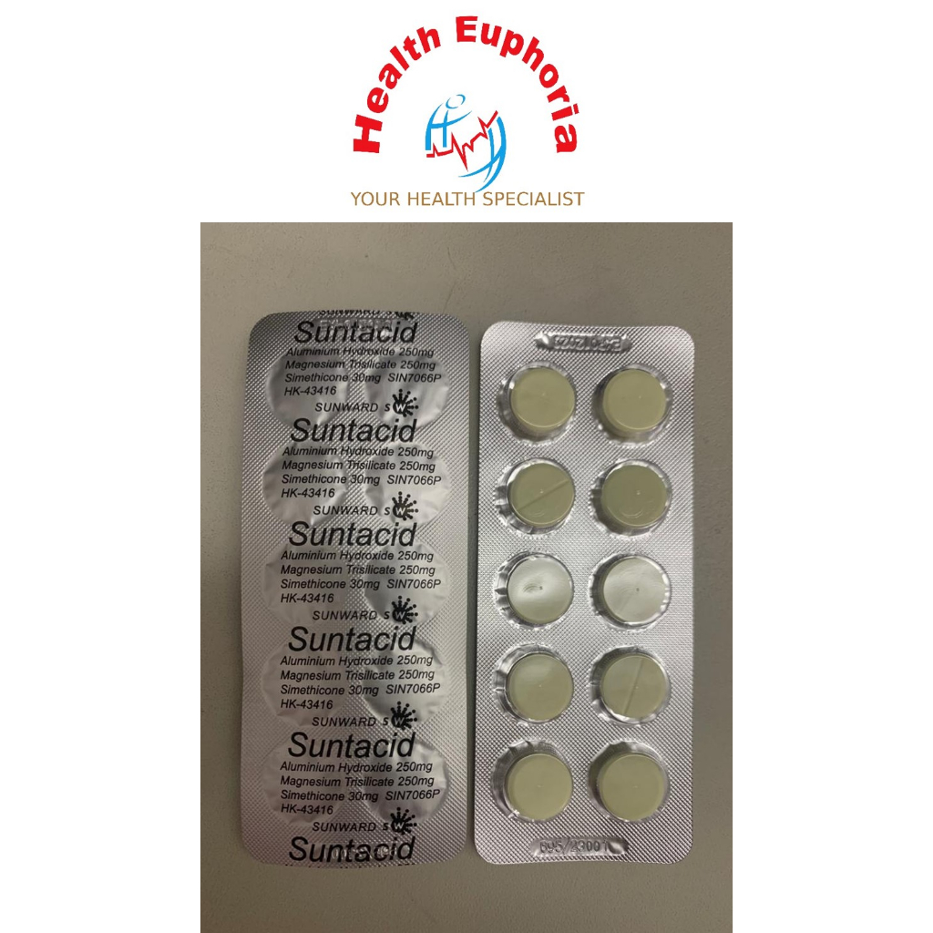 Suntacid Tablet *Antacid Chewable for Gastric Relief* | Shopee Singapore