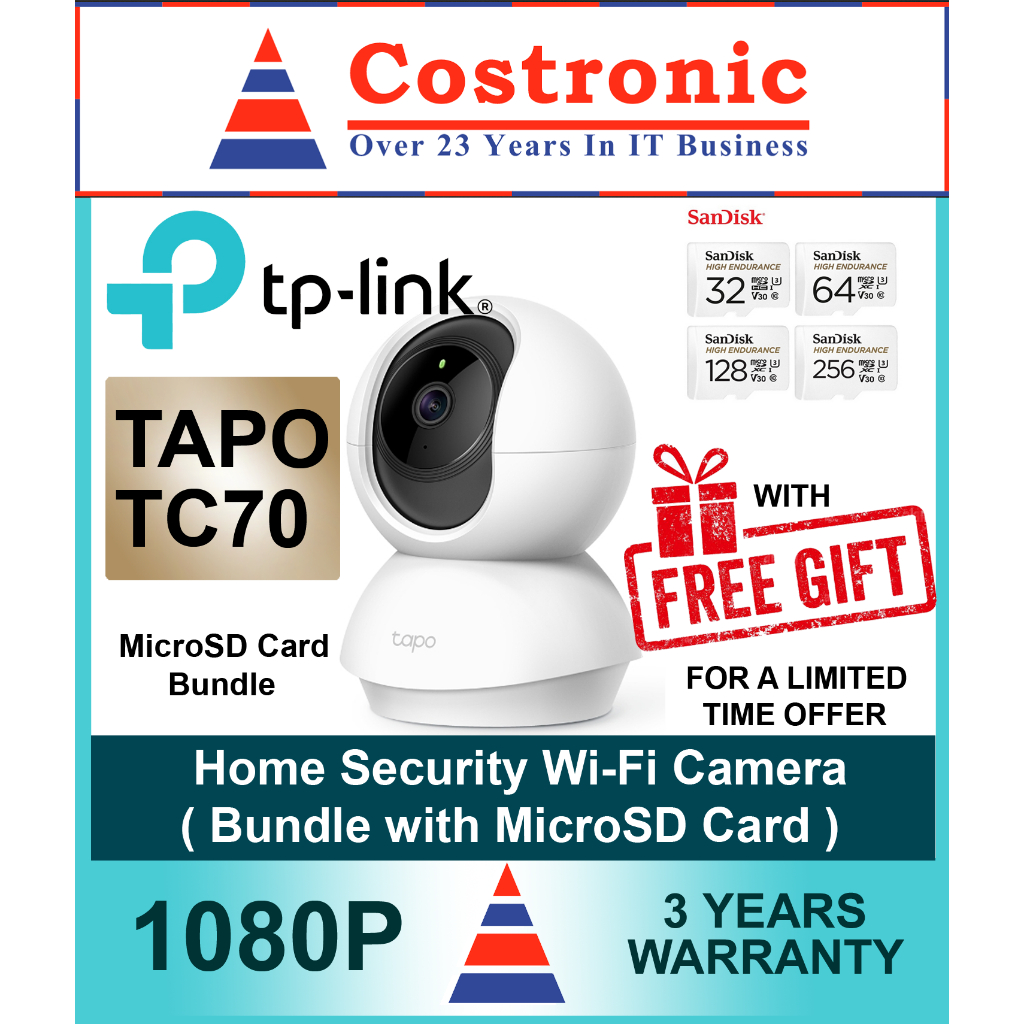 TP-LINK TAPO TC70 PAN/TILT IP Camera / CCTV SECURITY 1080P FULL HD WI ...