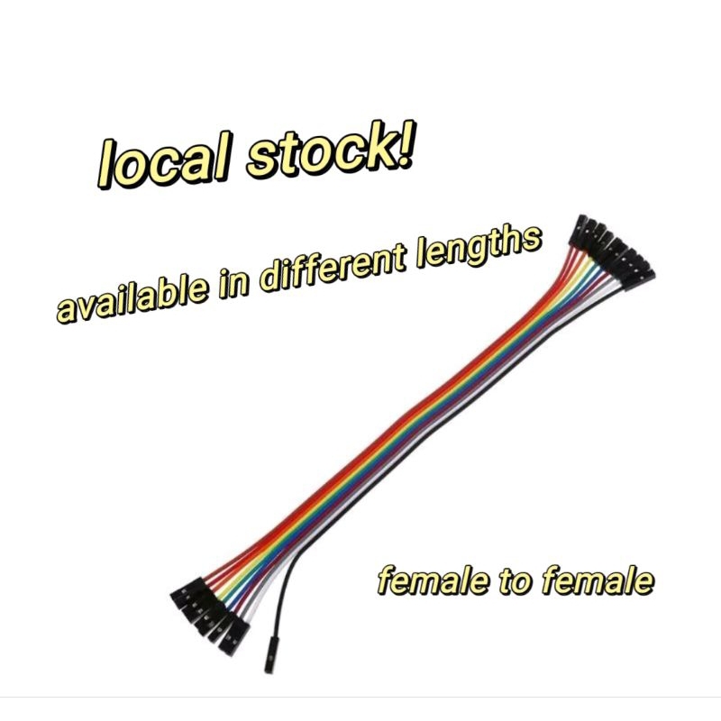 DuPont line 10pcs 2.54mm 1p-1p Pin female to female Color Breadboard ...