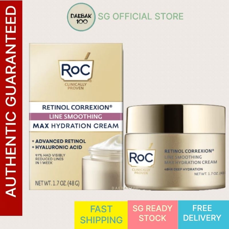 RoC Retinol Correxion Max Daily Hydration Cream 48g | Shopee Singapore