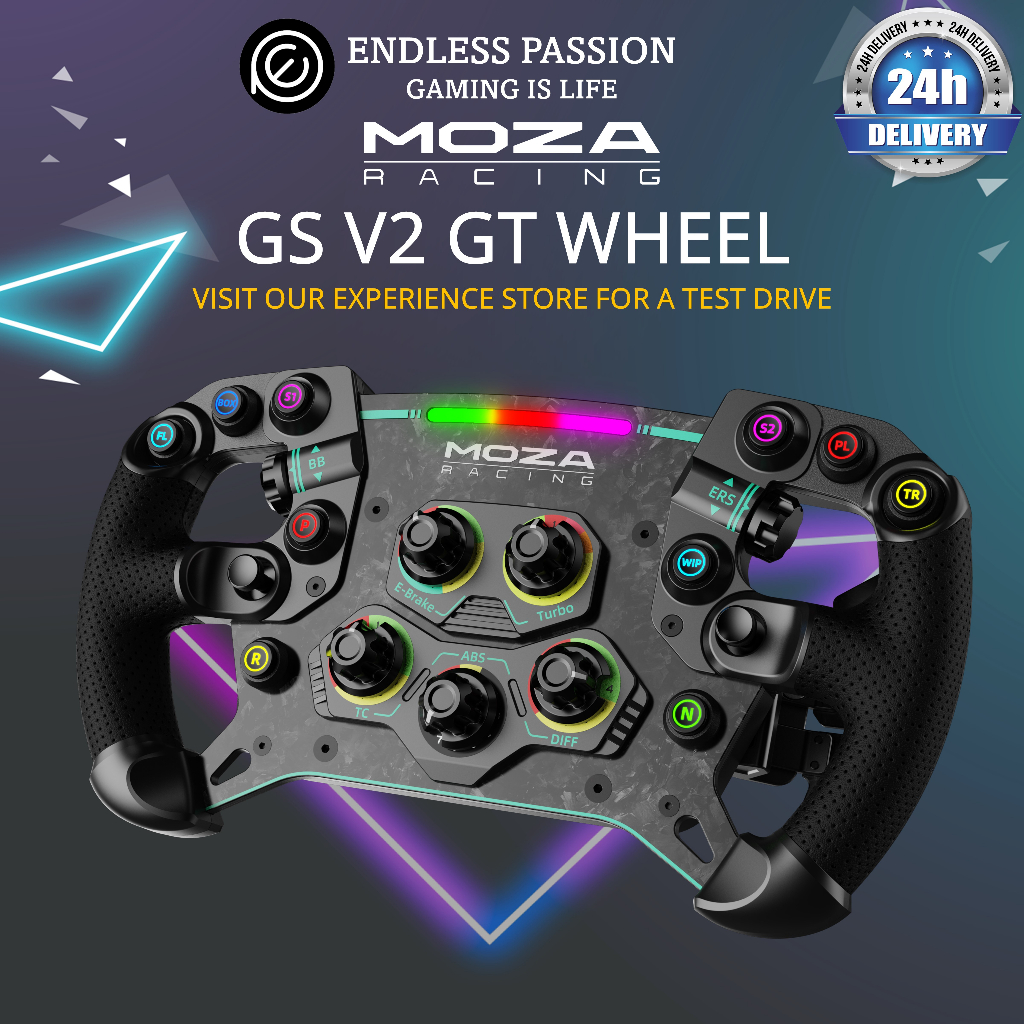 MOZA GS V2 Steering Wheel Leather Version - RS036 | Shopee Singapore