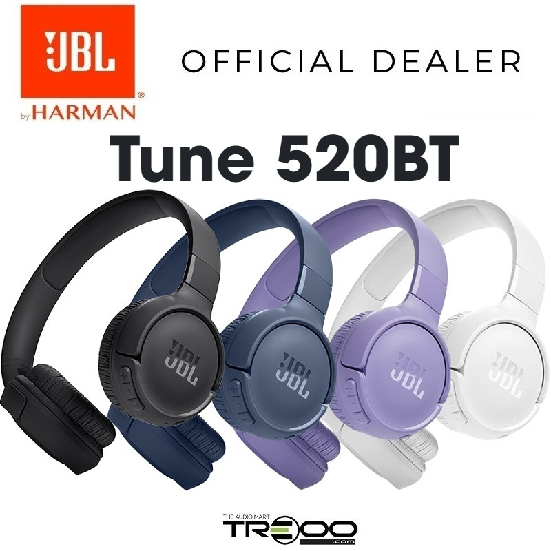 JBL Tune 520BT Wireless Bluetooth v5.3 Over-Ear Headphone with Microphone | Shopee Singapore