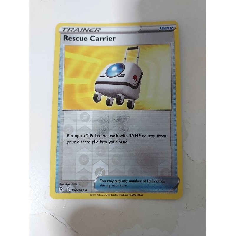 Pokemon rescue carrier evolving skies trainer item card | Shopee Singapore