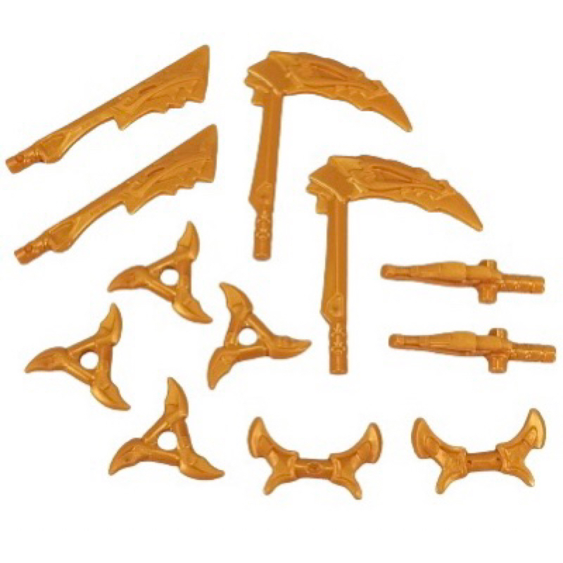 [BrickMaster88] 6376230 LEGO Ninjago Crystalized golden weapons pieces ...