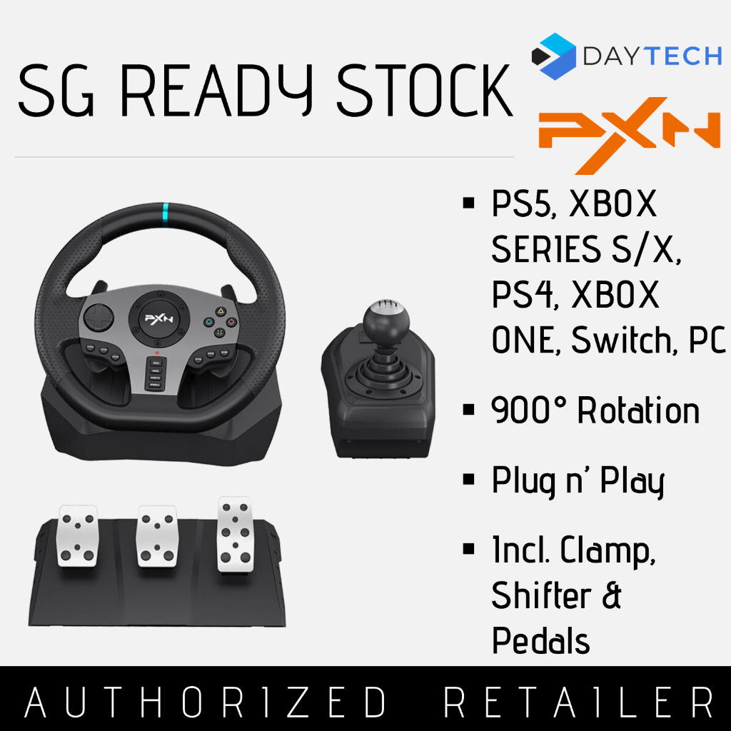 [SG Stock] PXN V9 Gaming Steering Wheel for Racing on PC PS3 PS4 PS5 ...