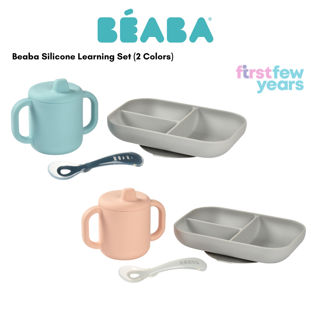 Beaba Silicone Learning Set - Plate, Spoon and Cup (2 Colors) | Shopee ...