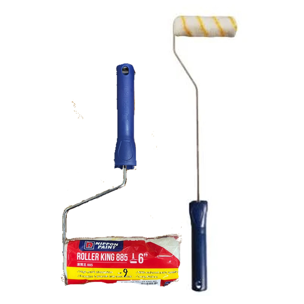 Nippon Paint Roller Brush with Handle Set (4 inch, 6 inch, 7 inch ...