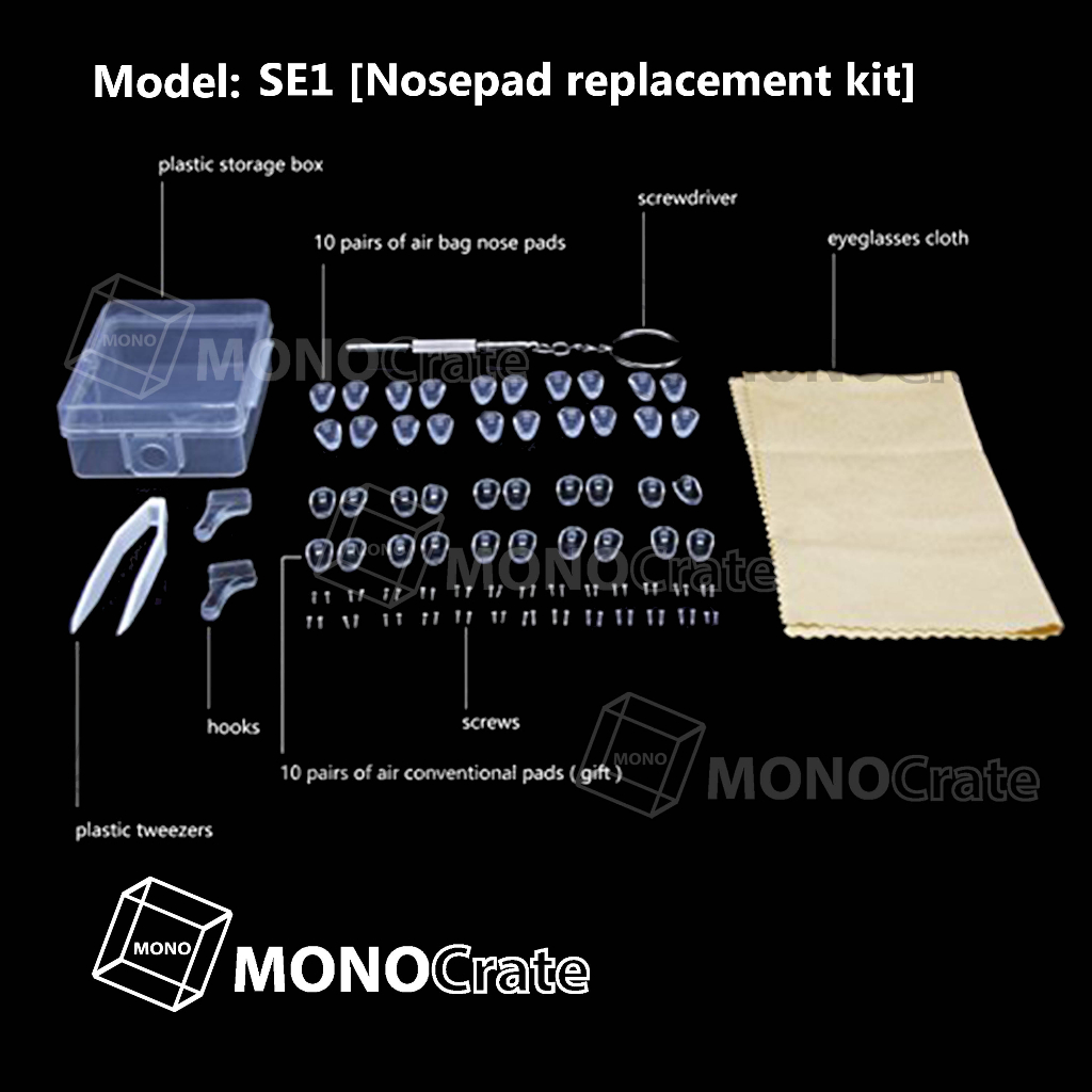 MC 20 Spectacle Anti-slip Silicon Nose pads repair kit Screw ...