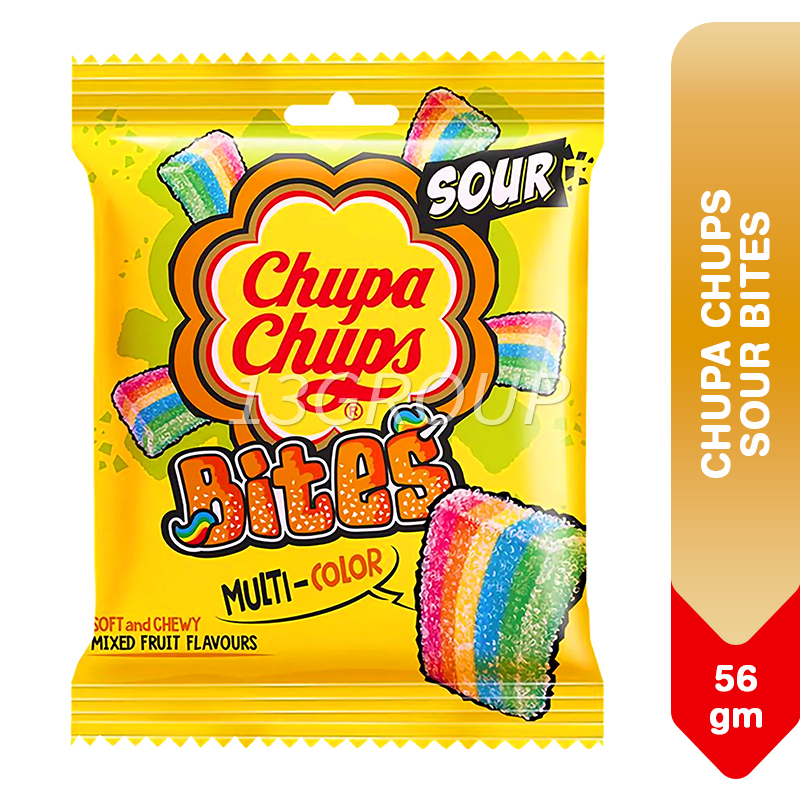 Chupa Chups Sour Bites Lollipop Candy Gummy, 56g | Shopee Singapore