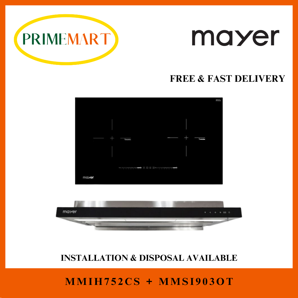 MAYER *FREE 5PC COOKWARE SET* MMIH752CS + MMSI903OT 75CM 2 ZONE ...