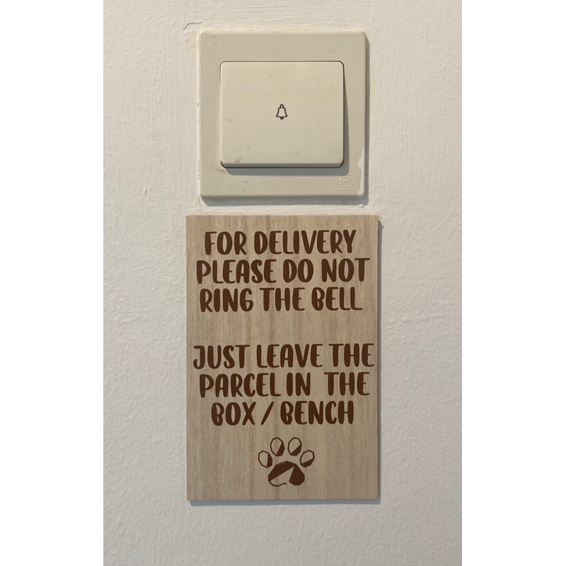 Door sign. Do not press the bell. | Shopee Singapore