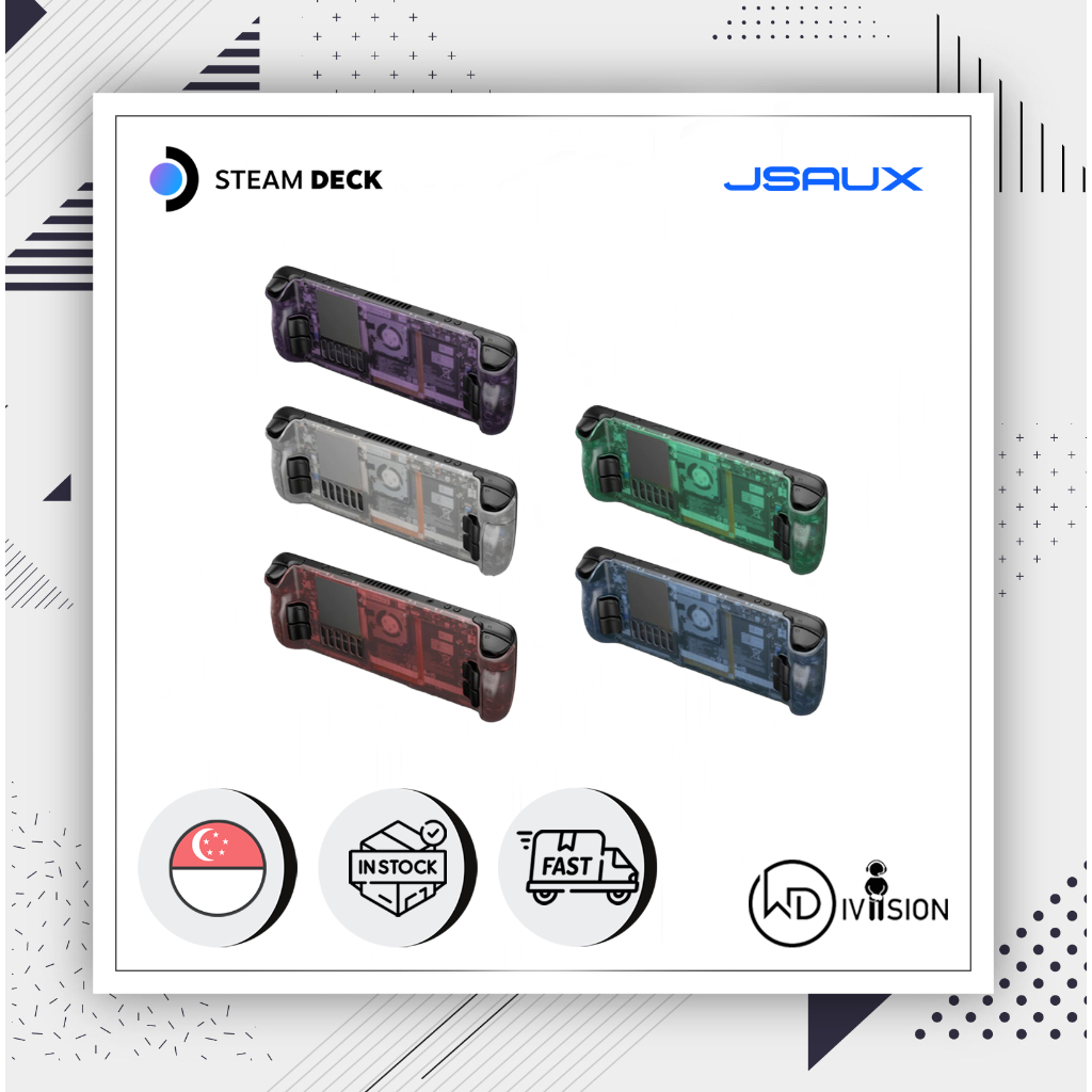 [READY STOCK] JSAUX Transparent Back Plate for Steam Deck - Black / Red ...