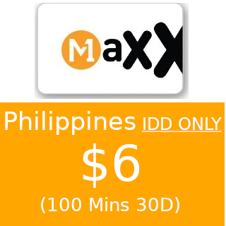 M1 Maxx IDD Philippines $6 (100 Mins 30D) | Shopee Singapore