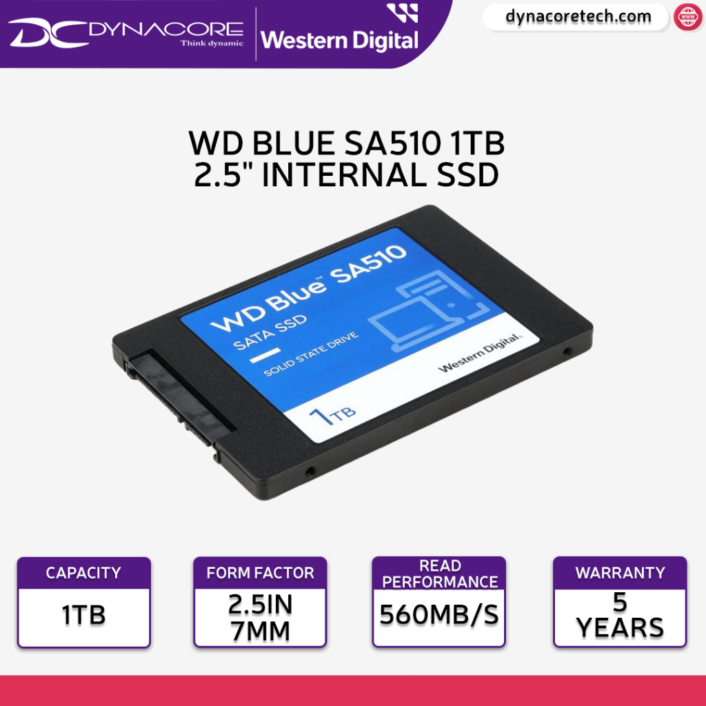 WD Blue SA510 2TB /1TB 3D NAND Internal 2.5 inch SSD - SATA III 6Gb/s 2 ... WD Blue SA510 2TB /1TB 3D NAND Internal 2.5 inch SSD - SATA III 6Gb/s 2 ...
