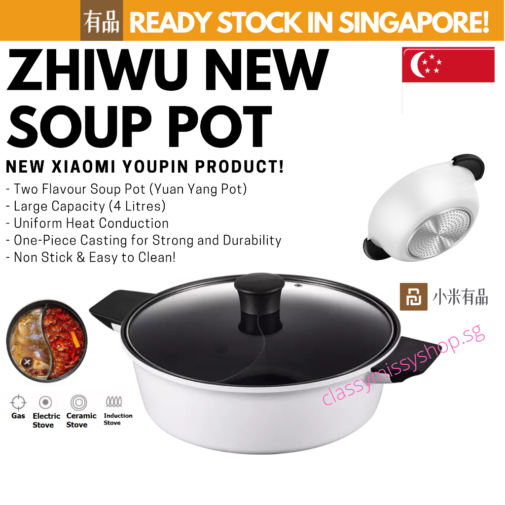 🇸🇬 [NEW] ZHIWU Yuanyang Steamboat Pot, Shabu Shabu, Dual Soup for ...