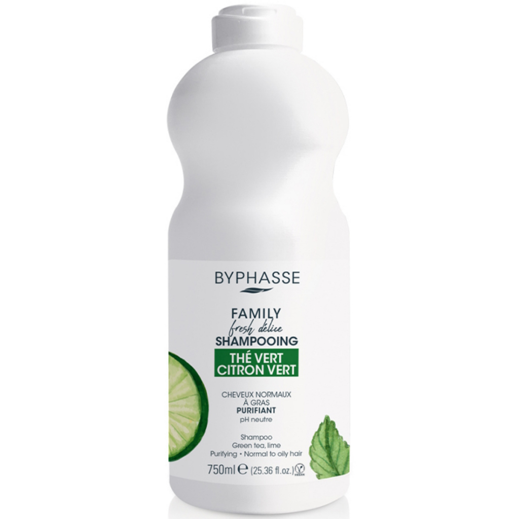 BYPHASSE FAMILY FRESH DELICE GREEN TEA & LIME SHAMPOO 750ML (OILY HAIR ...