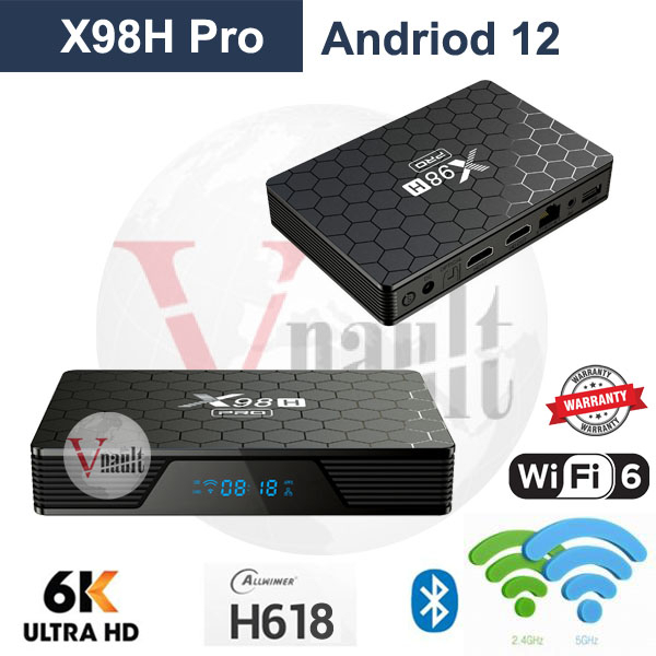 🔔 🔔 6K Android 12 Box X98H Pro Allwinner H618 4G 32G 4G 64G WIFI 2.4G/5G/6G and Bluetooth ...
