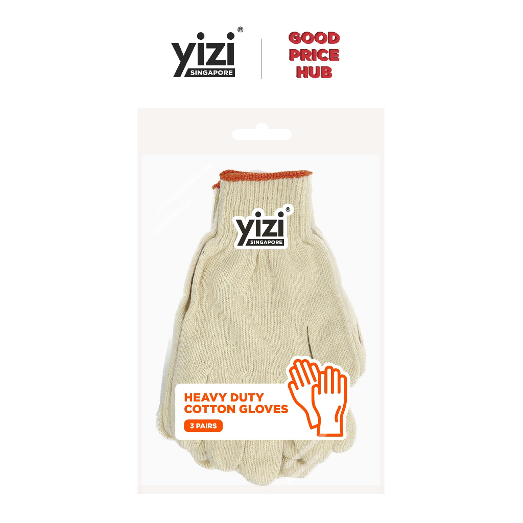 YIZI Heavy Duty Cotton Gloves ( 3 Pairs ) | Shopee Singapore