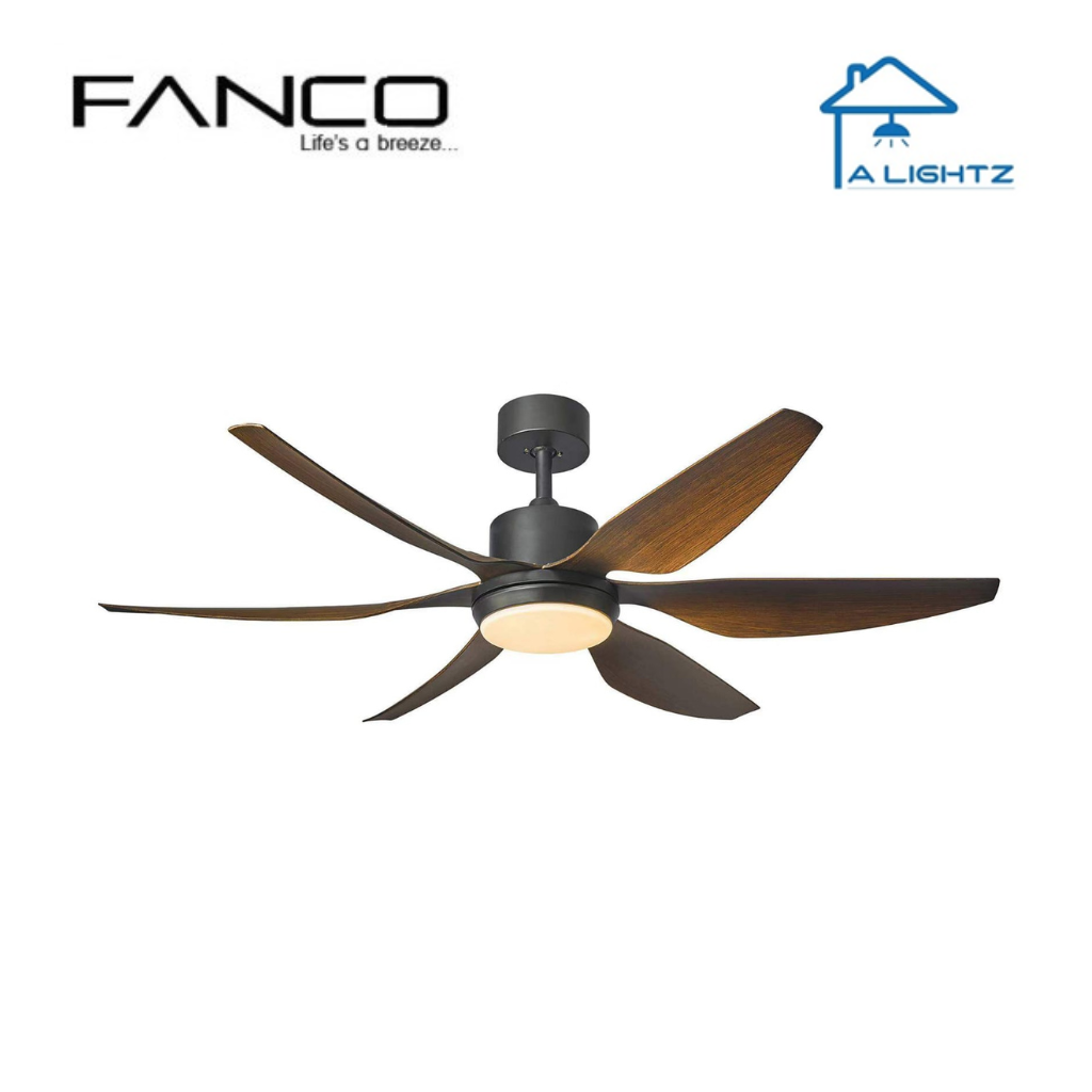 Fanco DC Ceiling Fan Heli 56 inch / Heli Pro 66 inch Madeira with 3 ...