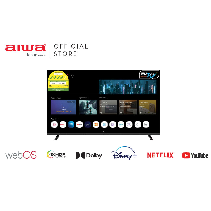 AIWA 55″ | 558G | 4K Ultra HD | WebOS Smart TV | Frameless TV | Shopee ...