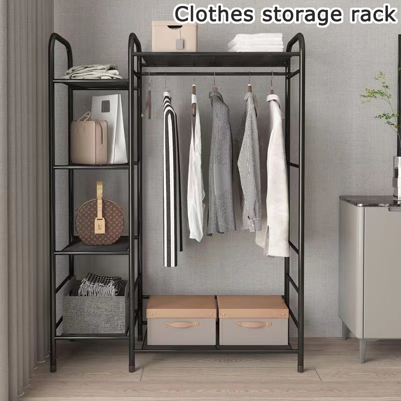 Floor coat rack household bedroom storage rack balcony clothes rack ...