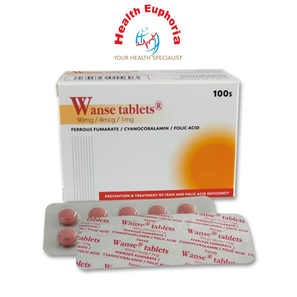 Wanse Tablets 100s (Expiry Apr 2024) *Folic Acid*Iron* | Shopee Singapore