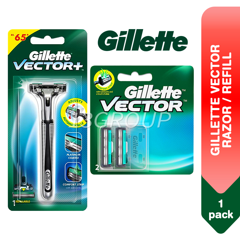 Gillette Vector Razor Shaver Blade Refills, 1 Pack | Shopee Singapore