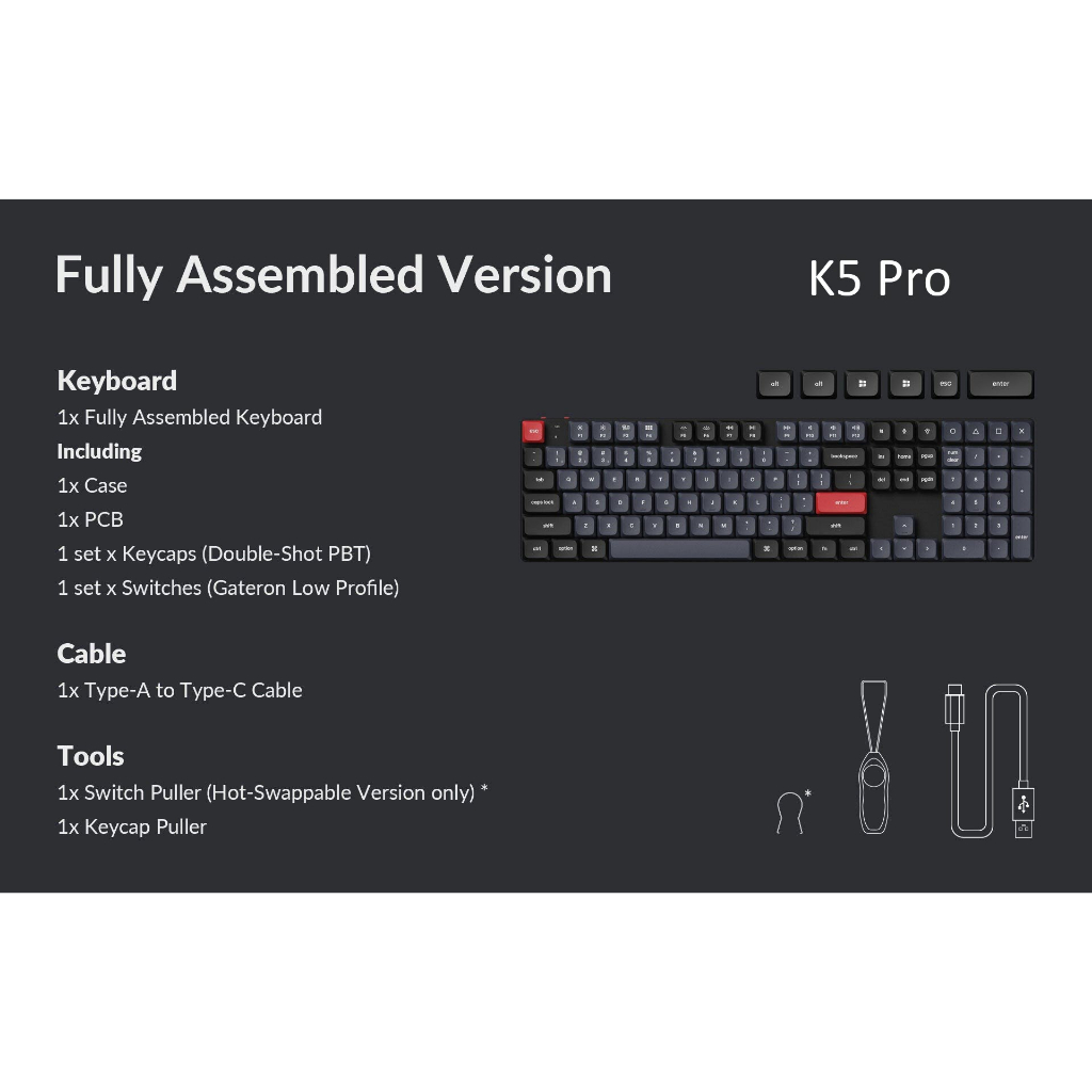 Keychron K Pro Series (QMK) Low Profile Wireless Mechanical Keyboard ...