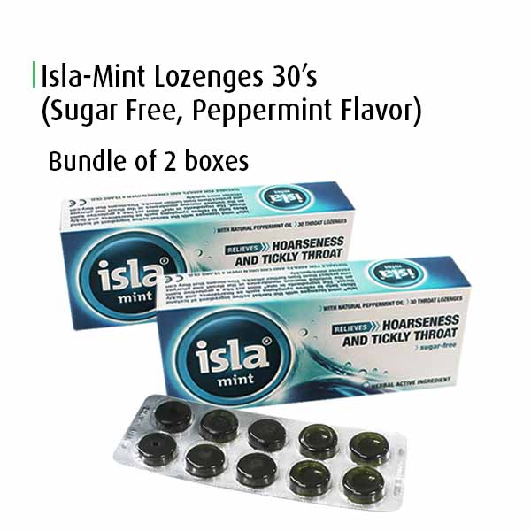 [Isla-Mint Lozenges 30's (2 boxes) (Sugar Free with Peppermint Flavor ...