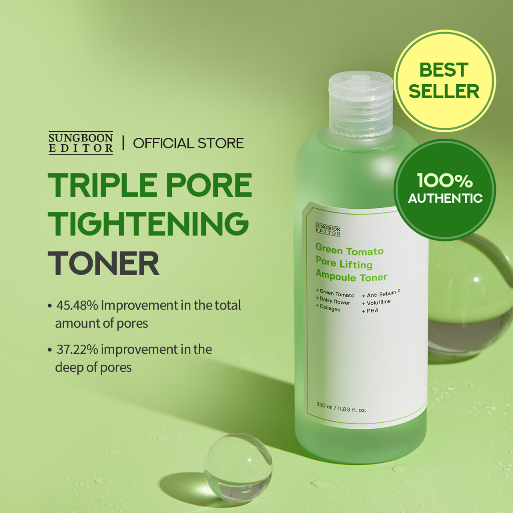 [SUNGBOON EDITOR] Green Tomato Pore Lifting Ampoule Toner 350ml ...