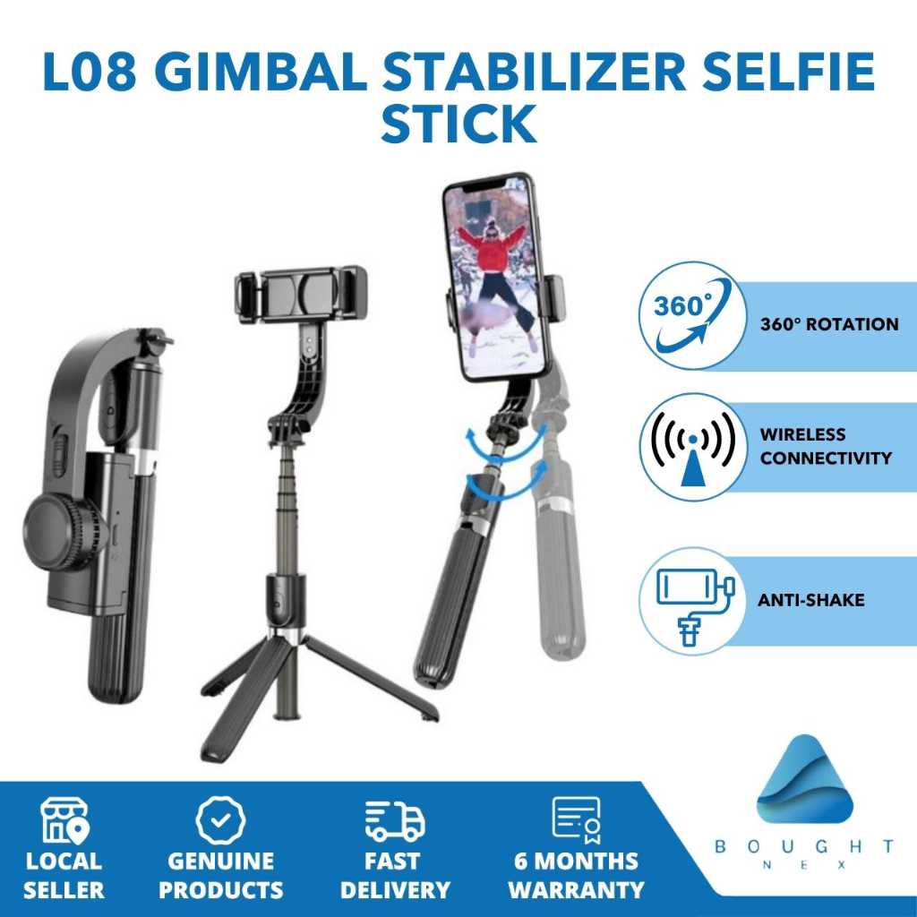 L08 Gimbal Mobile Phone Stabilizer - Selfie Stick, Tripod, Compact ...
