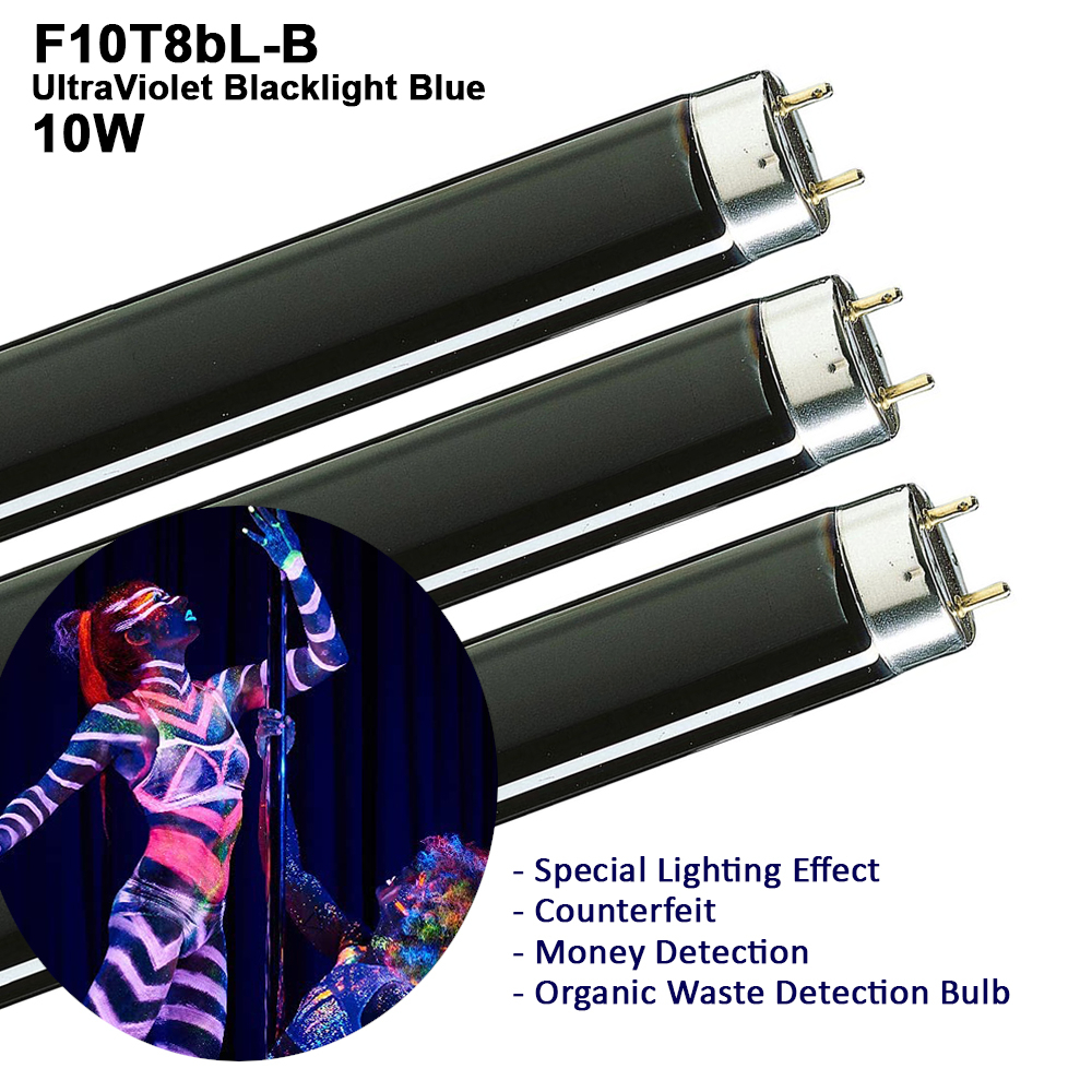 T8 F10 T8 BLB BLACK LIGHT BLUE 10W UV Fluorescent Lamp | 330mm x 25.5mm ...