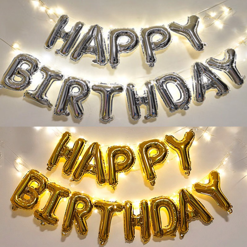 [SG] 16inch Happy Birthday Wording Balloon Foil Balloons Party ...