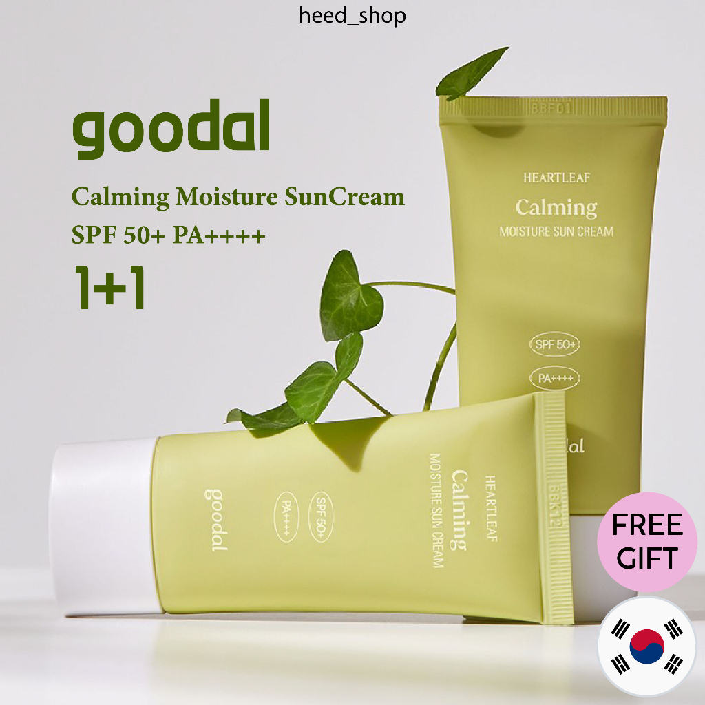 1+1 [GOODAL] Calming Moisture SunCream SPF 50+ PA++++ / Free Gift ...