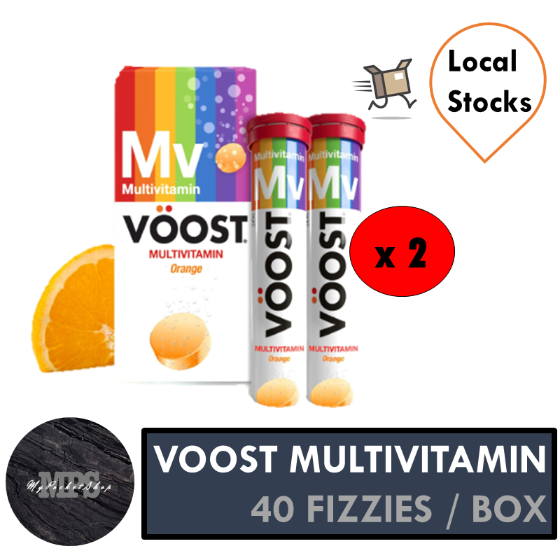 (BUNDLE OF 4) Voost Multivitamin Effervescent Vitamin (2 x 40 Fizzies ...