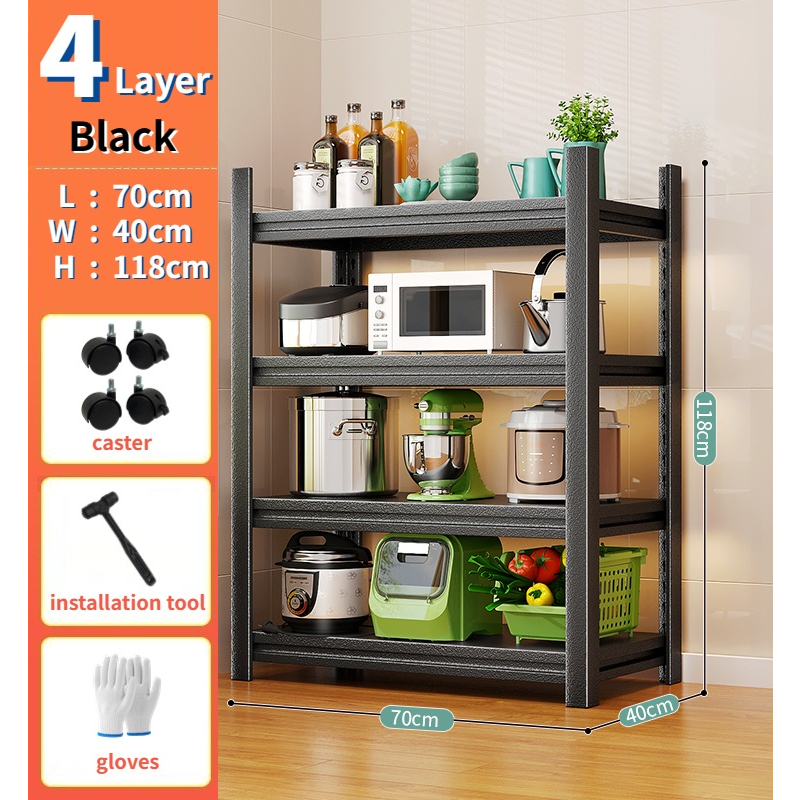 Heavy Duty Metal Rack Boltless Shelf Movable Kitchen Rack Storage Shelf ...