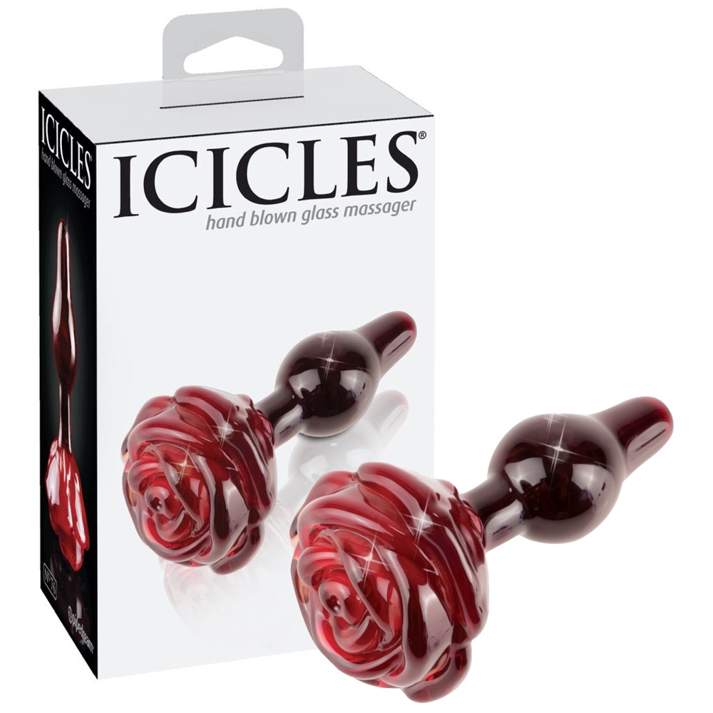 Pipedream Icicles No. 76 Glass Rose Butt Plug | Shopee Singapore