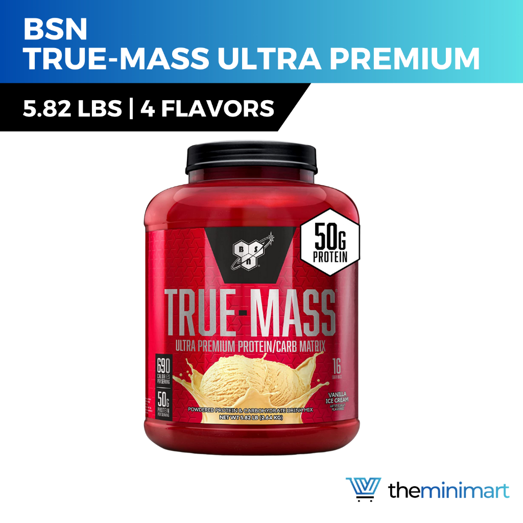 BSN True-Mass Ultra Premium Protein Carb Matrix Mass Gainer 5.82lbs - 4 ...